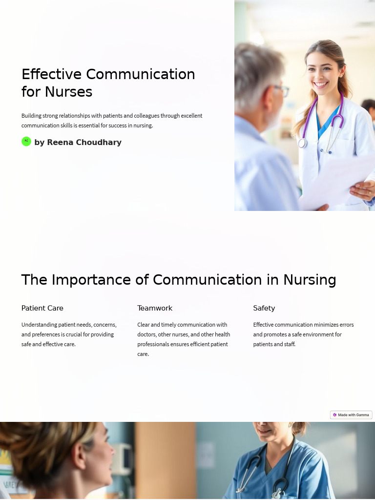 Effective Communication For Nurses | PDF | Communication | Nonverbal ...