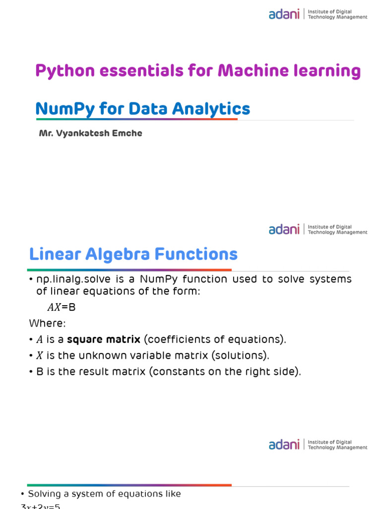 Unit 2-Numpy Advanced | PDF