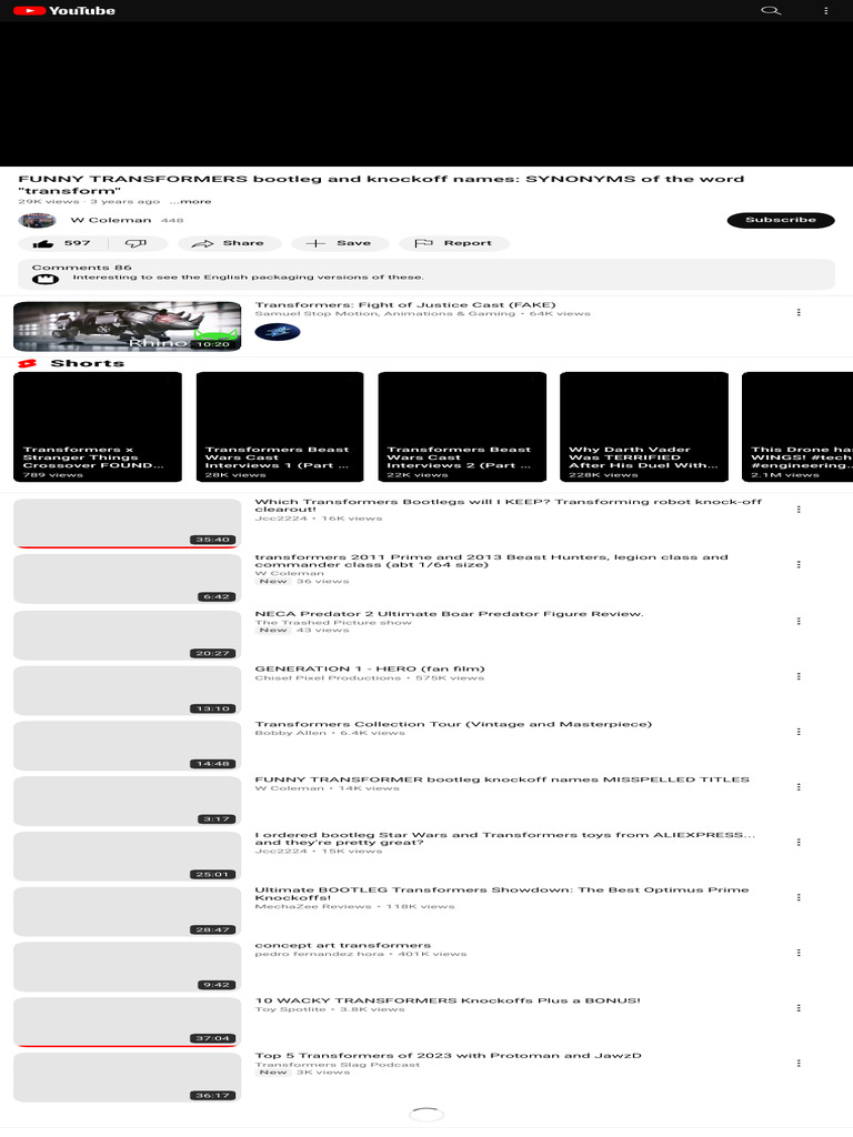 FUNNY TRANSFORMERS Bootleg and Knockoff Names SY | PDF