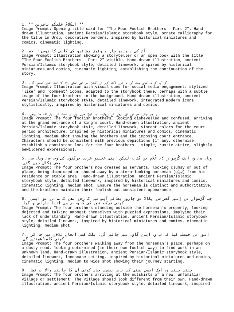 Story Prompts Part2 Foolish Brothers | PDF