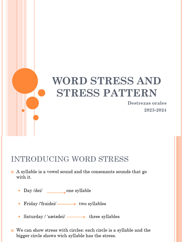 Understanding English Word Stress Patterns | PDF | Stress (Linguistics ...