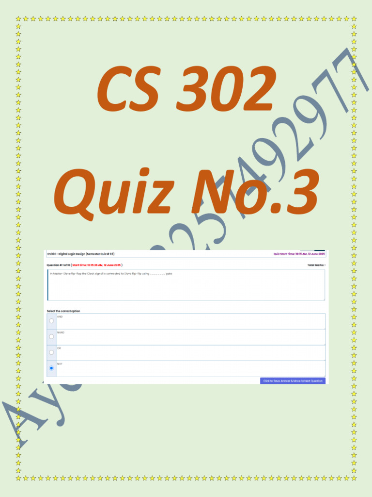 CS 302 Quiz 3 12-6-2025 Ayesha | PDF
