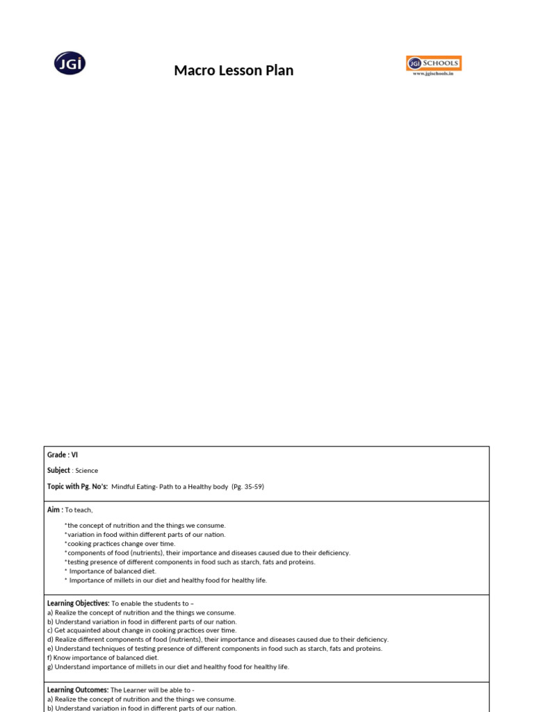 VI 3 Mindful Eating - Path To A Healthy Body | PDF | Foods | Nutrition