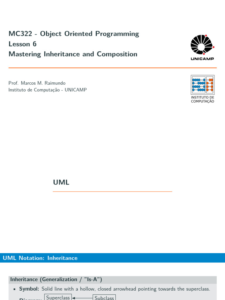 Aula 6 - Mastering Inheritance and Composition | PDF | Inheritance (Object Oriented Programming ...