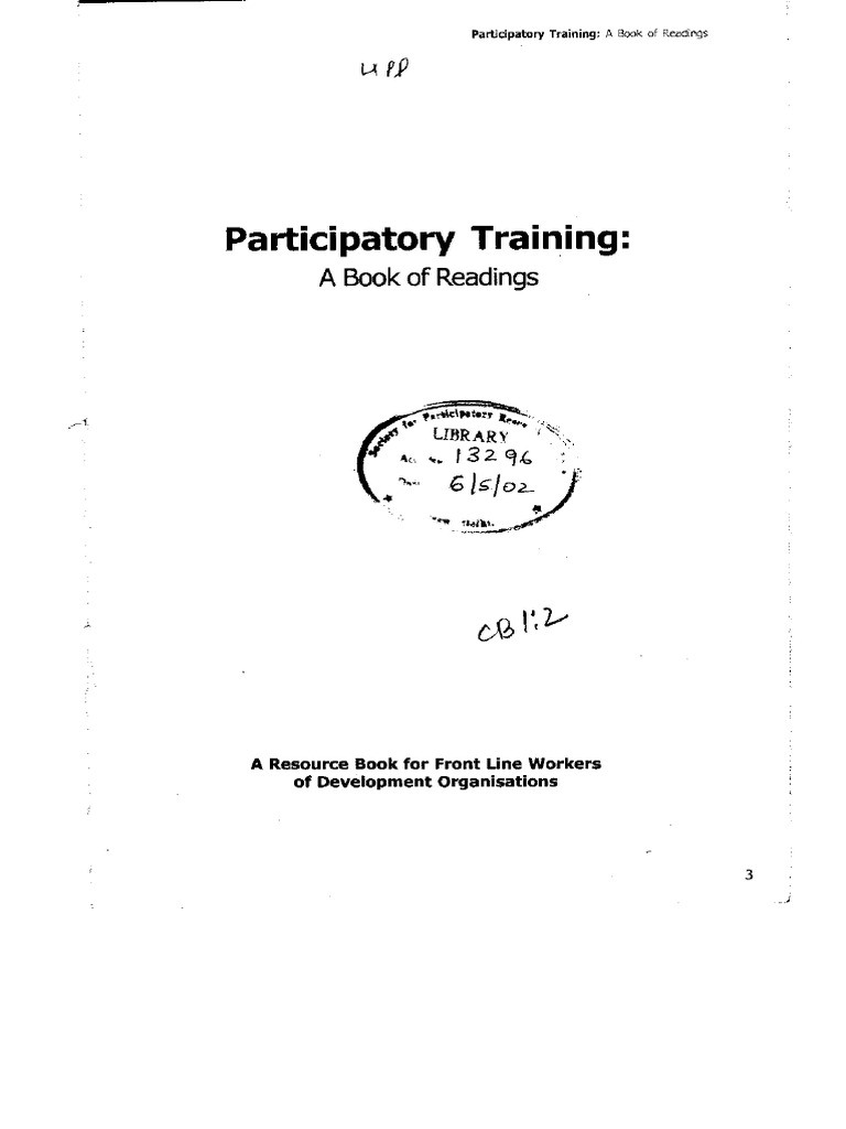 Participatory Training - A Book of Readings | PDF