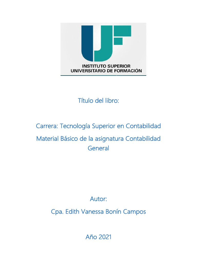 Libro de Contabilidad General 2021 | PDF | normas internacionales de ...