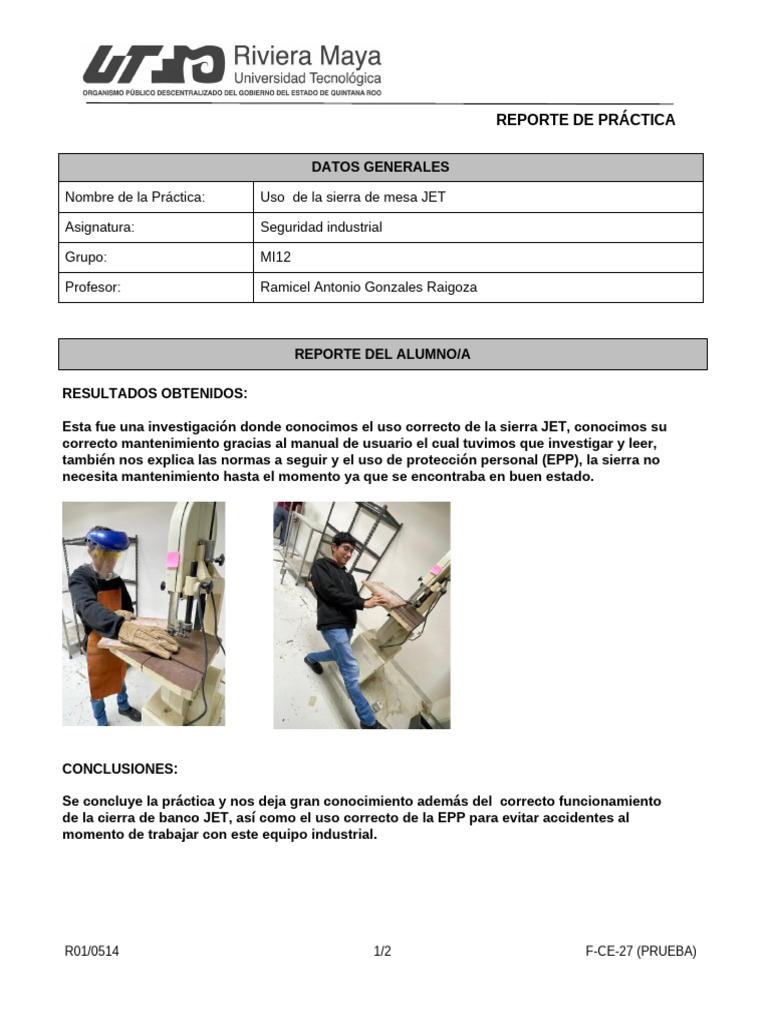 Practica Sierra JET | PDF