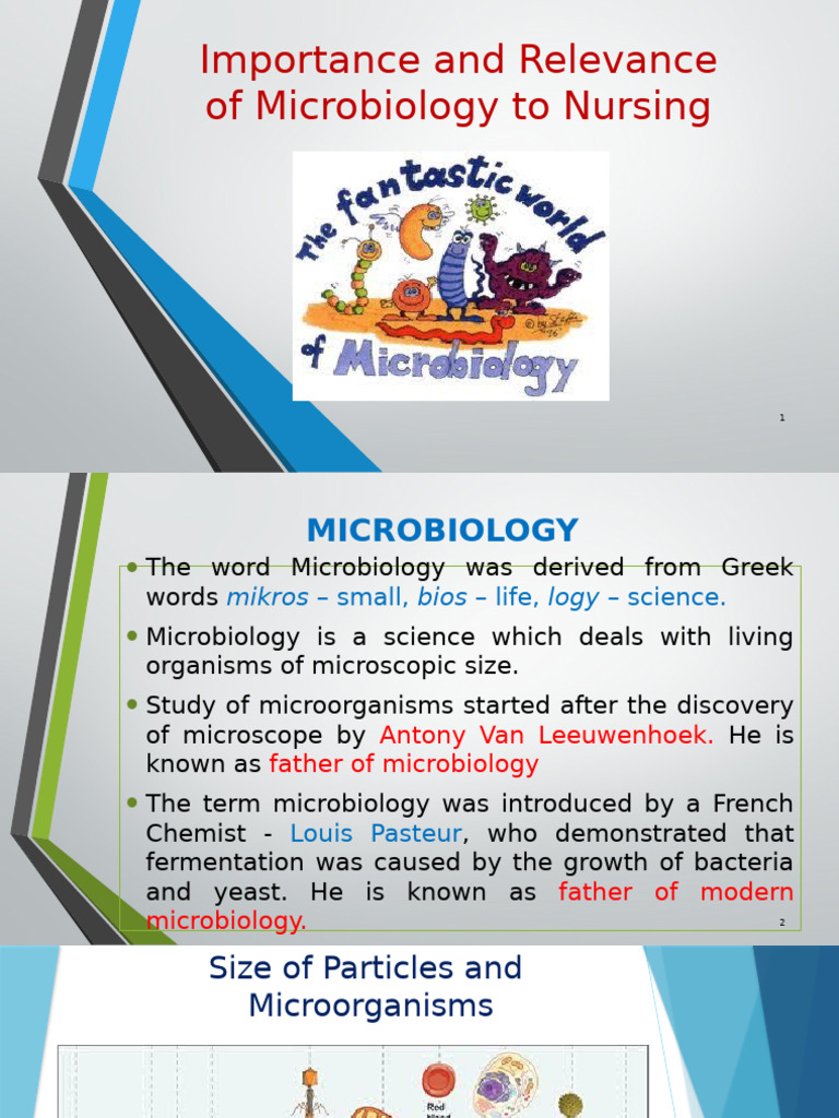 Importance and Relevance of Microbiology To Nursing | PDF ...