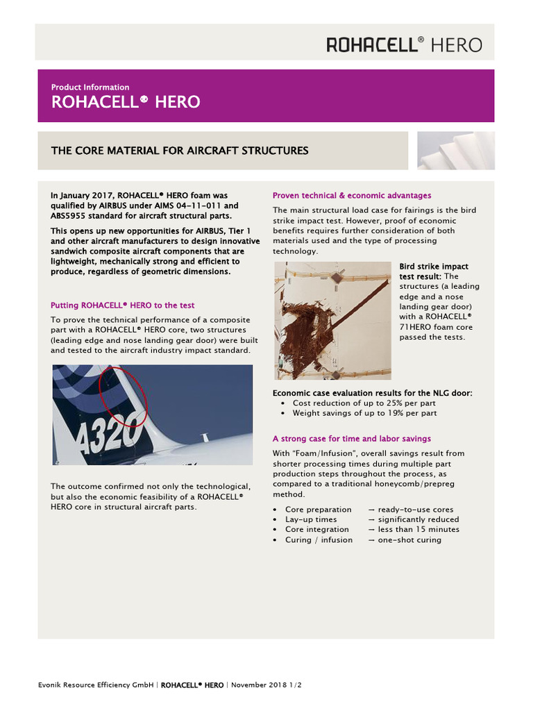 ROHACELL® HERO for Aircraft Structures | PDF | Landing Gear