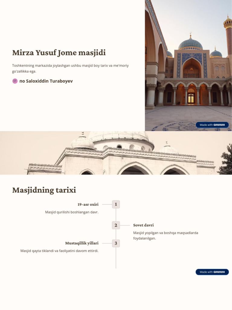 Mirza Yusuf Jome Masjidi | PDF