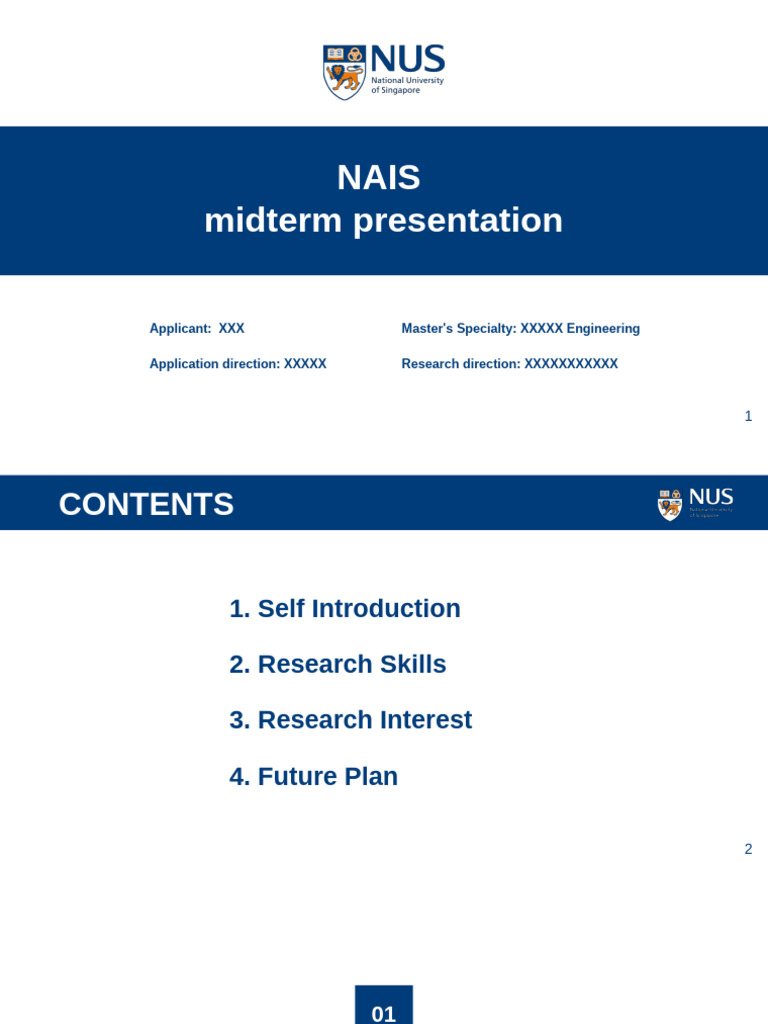 NUS Midterm Presentation Template | PDF