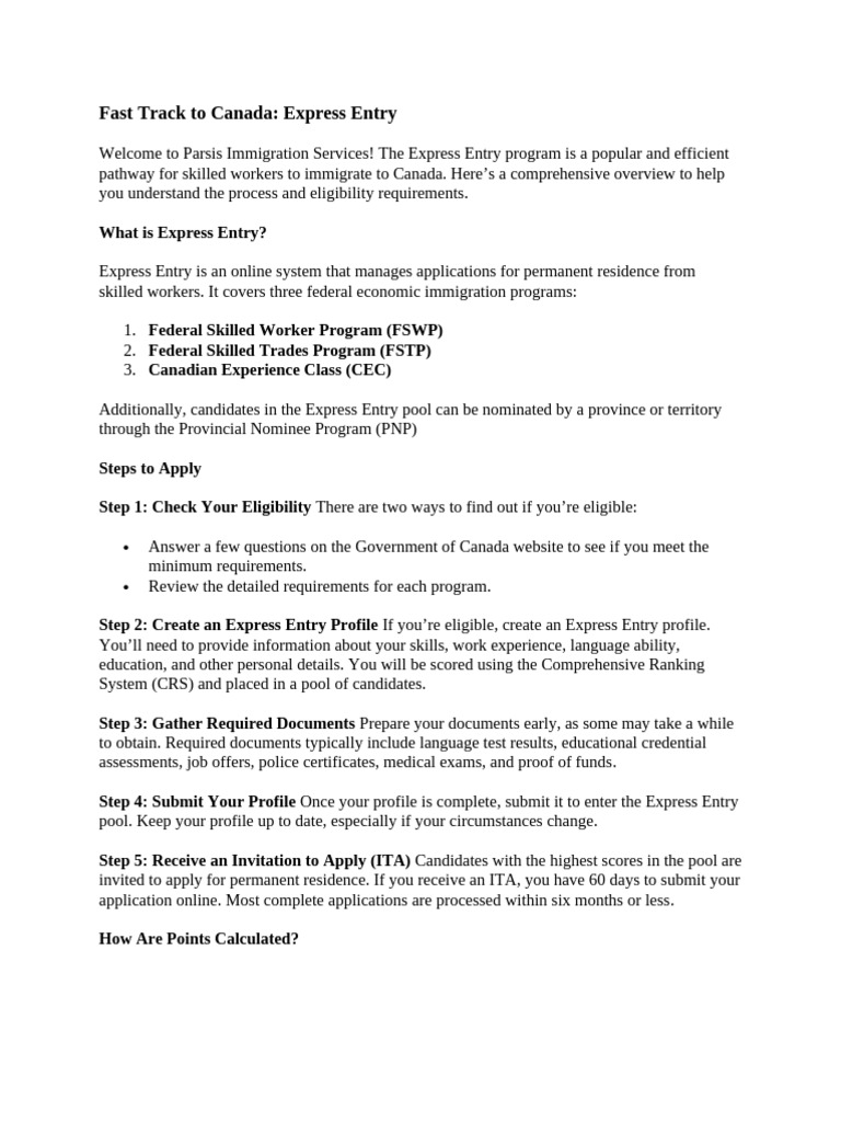 Canda Express Entry - Approved | PDF | Skilled Worker