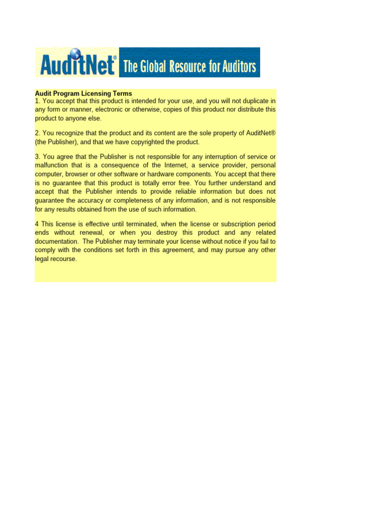 Procurement Audit Program | PDF | Business