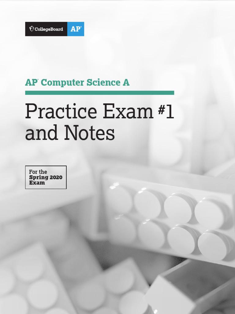 AP Comp Sci A 2020 Practice 1 PDF | PDF | Integer (Computer Science ...