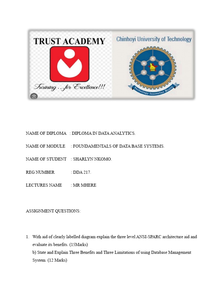 Sharlyn Assignment 1 Database | PDF | Databases | Conceptual Model