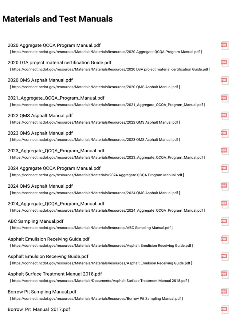 Materials and Test Manuals | PDF | Emulsion | Civil Engineering
