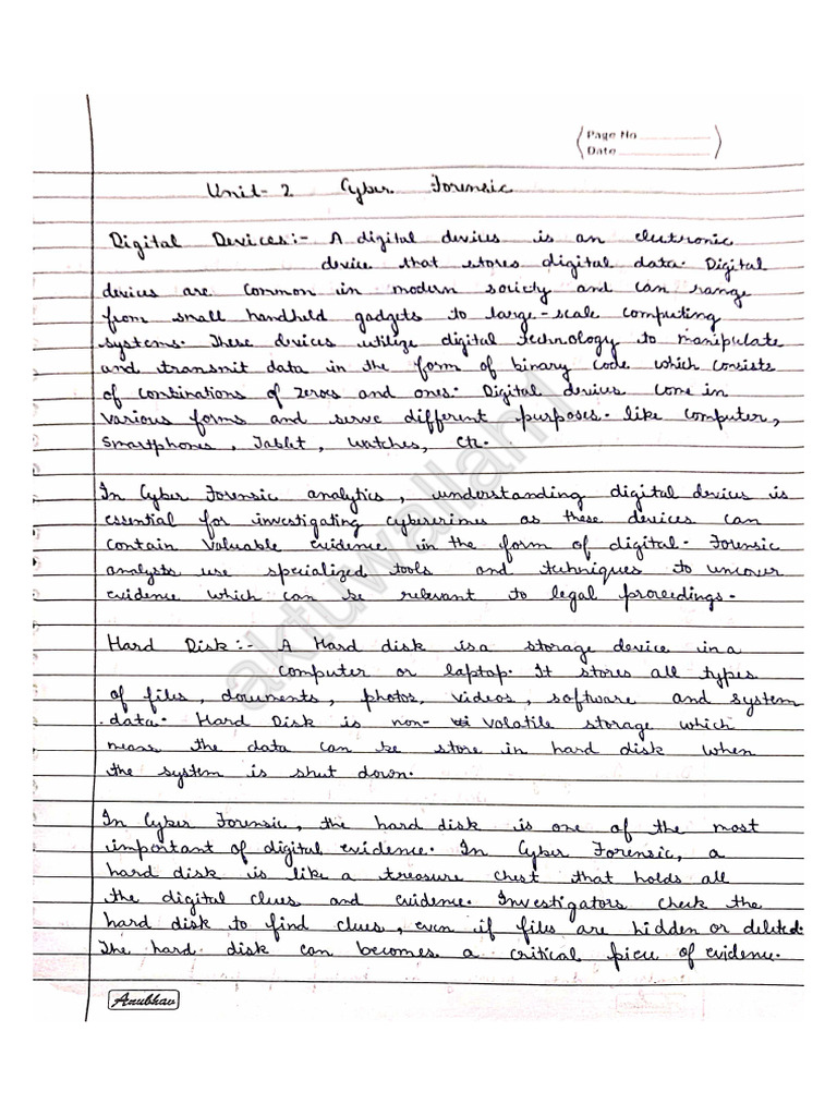 Cyber Forensic Analytics Unit 2 | PDF