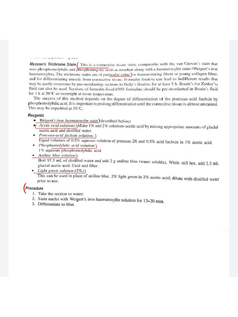 Masson Trichome Stain | PDF