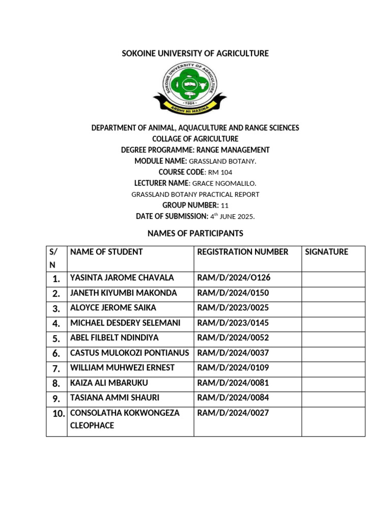 Sinta Practical One Botany. | PDF | Leaf | Plant Morphology