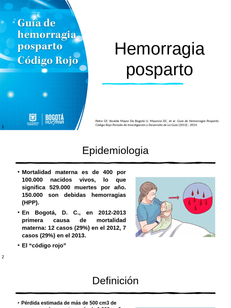 Hemorragia Posparto | PDF | Enfermedades y trastornos | Medicina CLINICA