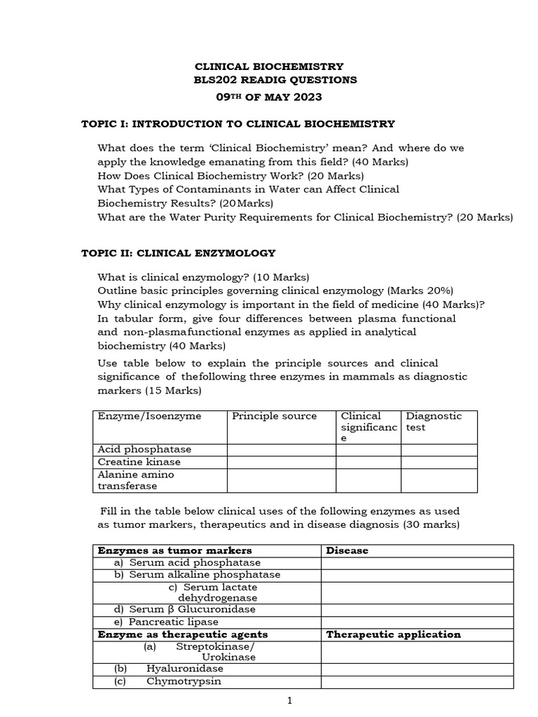 Reading QNS Clinical Biochemistry | PDF | Diabetes | Liver