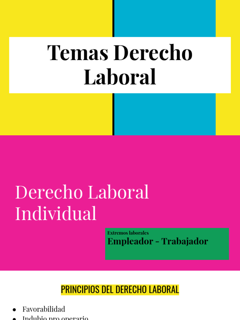 Temas Derecho Laboral | PDF | Derecho laboral | Salario