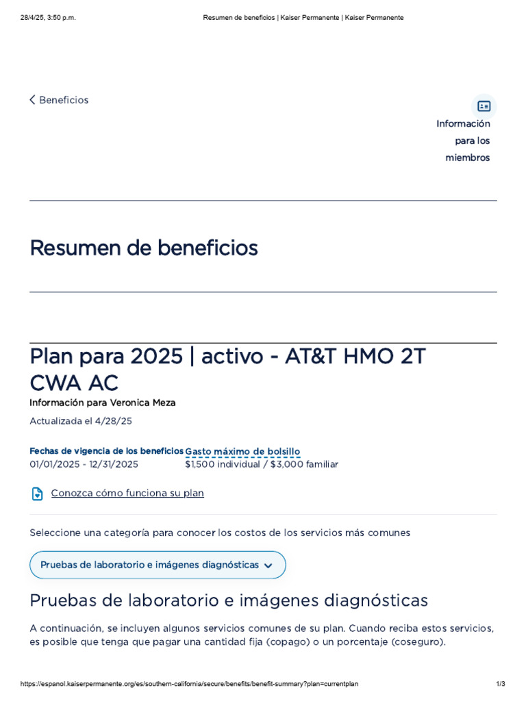 Beneficios del Plan AT&T HMO 2025 | PDF | Enfermedades y trastornos ...