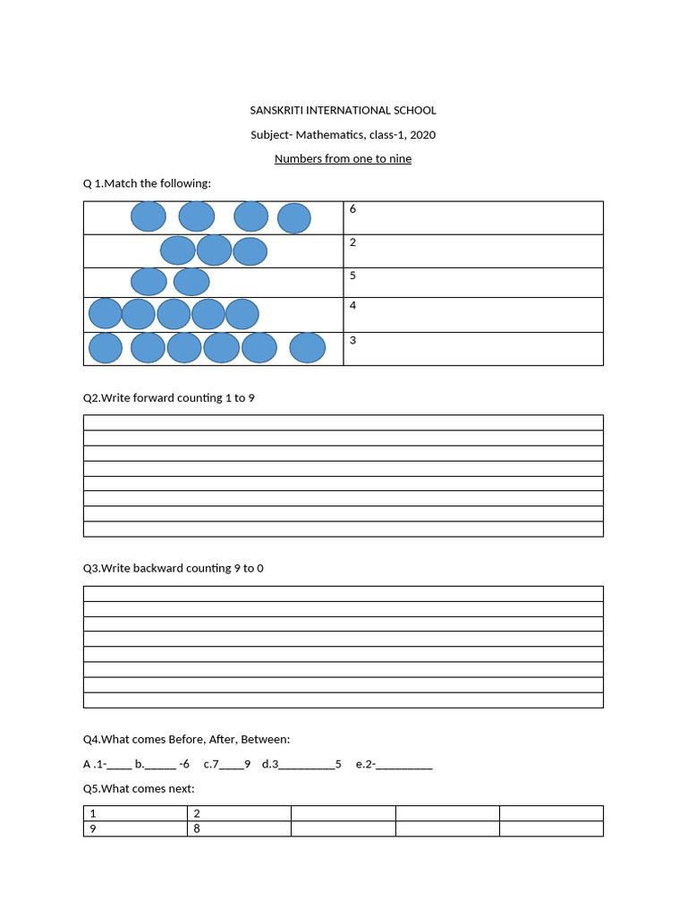 Math Worksheet1 | PDF
