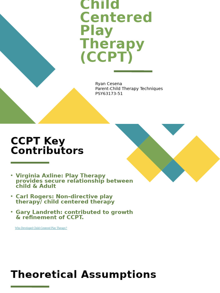 Child-Centered Play Therapy Overview | PDF | Play Therapy | Psychotherapy