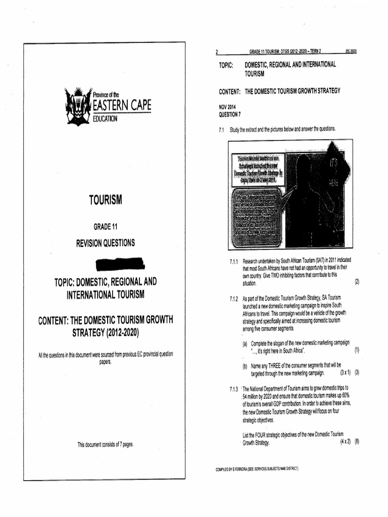 Grade 11 Tourism | PDF