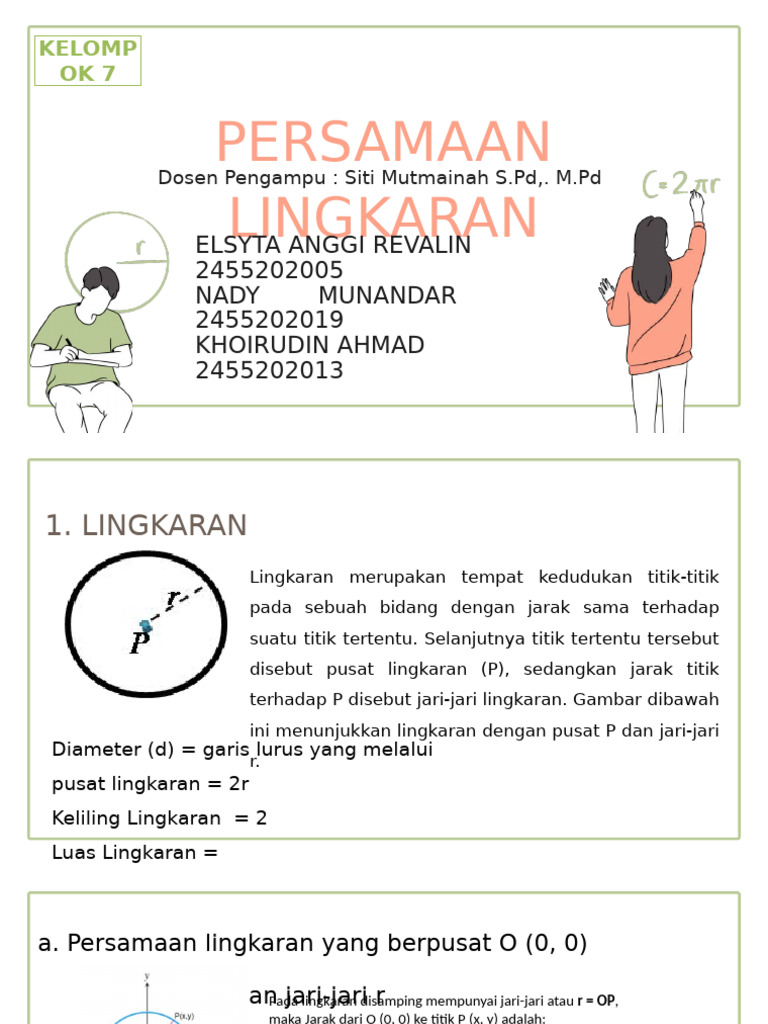 Presentasi Matematika Formula Lingkaran Dalam Hijau Oranye Ilustratif | PDF