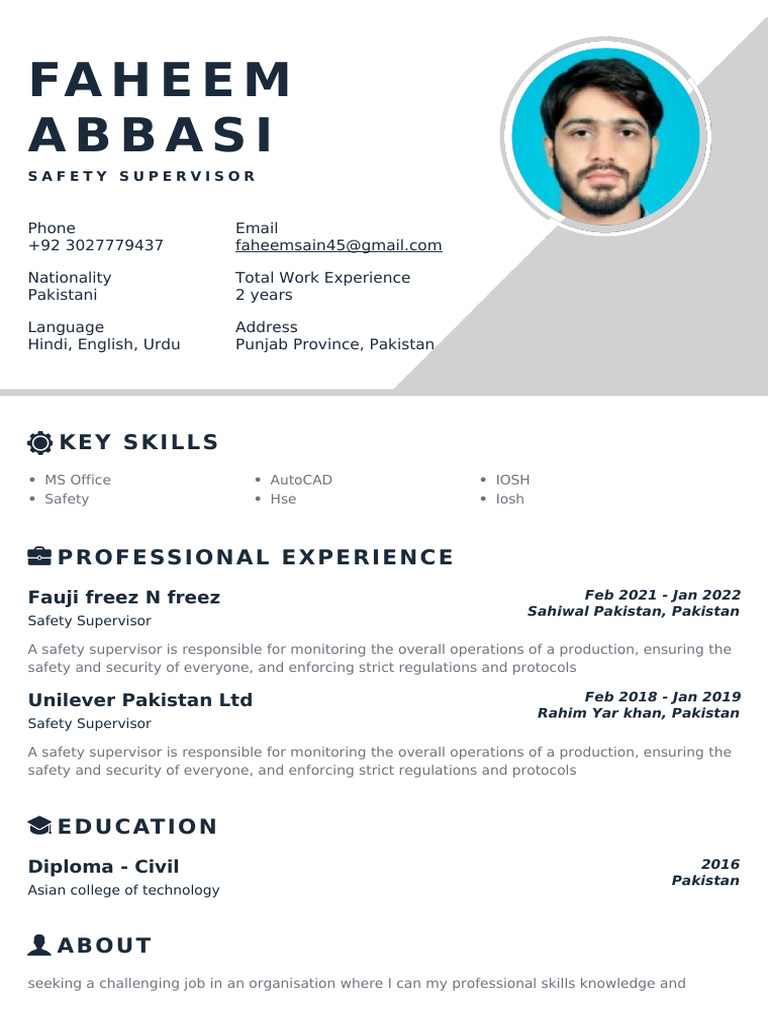 Faheem Abbasi Naukrigulf CV 18apr2025 CV | PDF