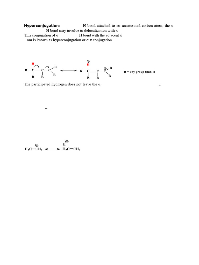 Hyperconjugation (Organic) (Tirtha Sir) | PDF