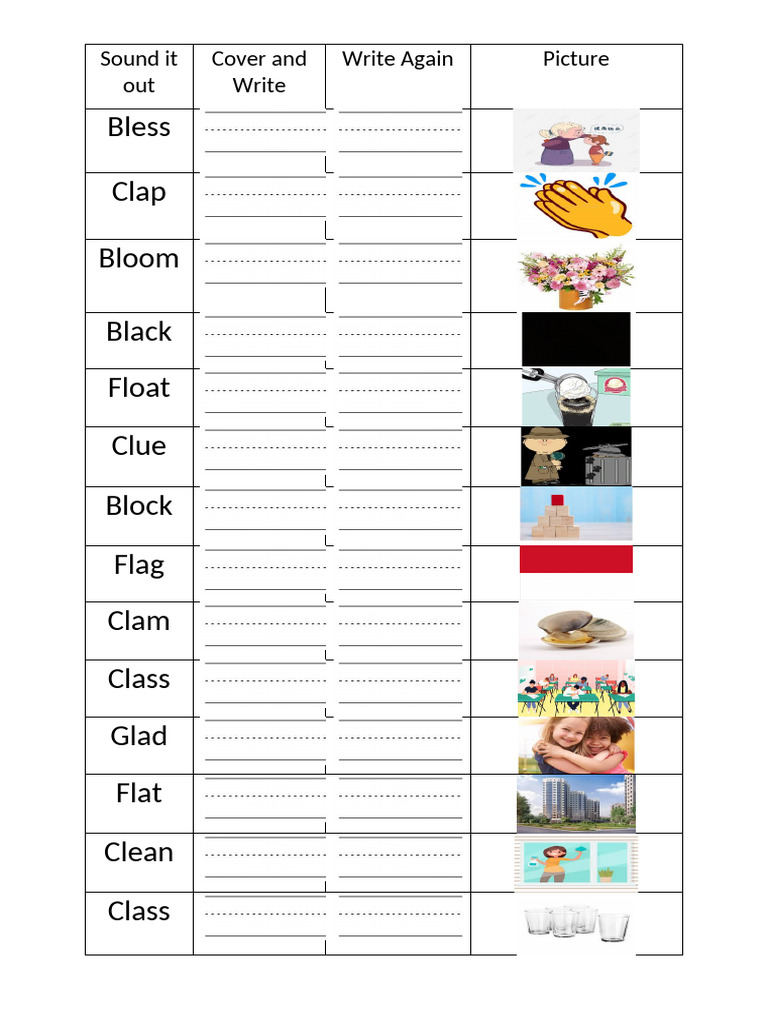 Spelling Blending Consonant | PDF