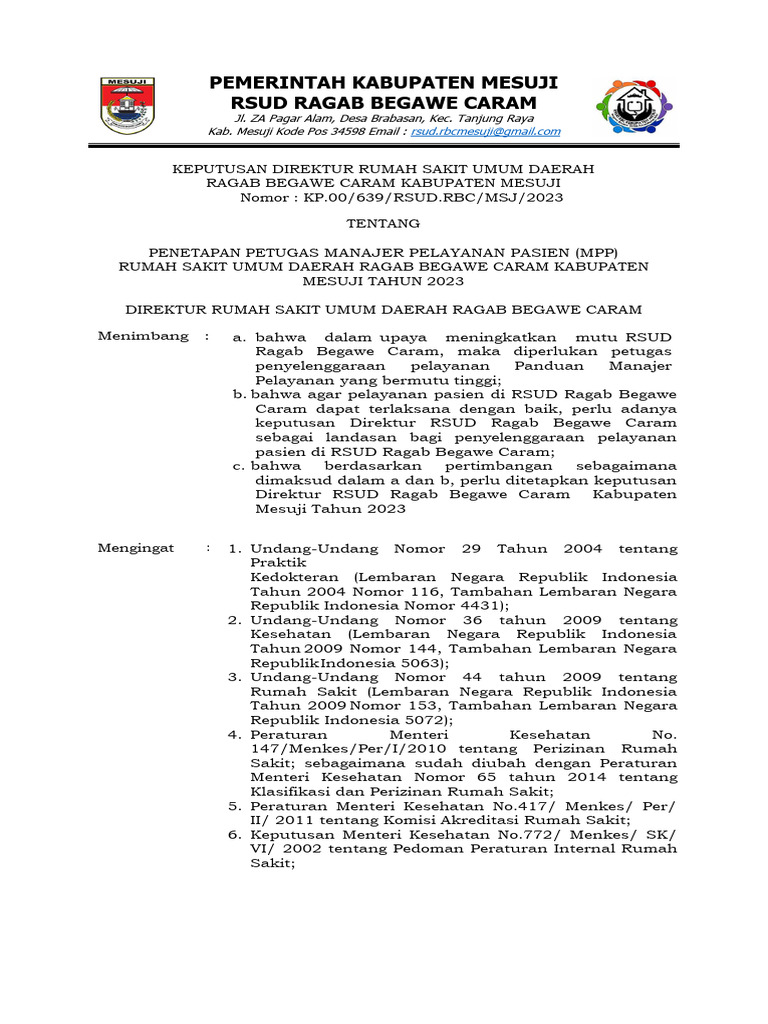 Uraian Tugas MPP | PDF