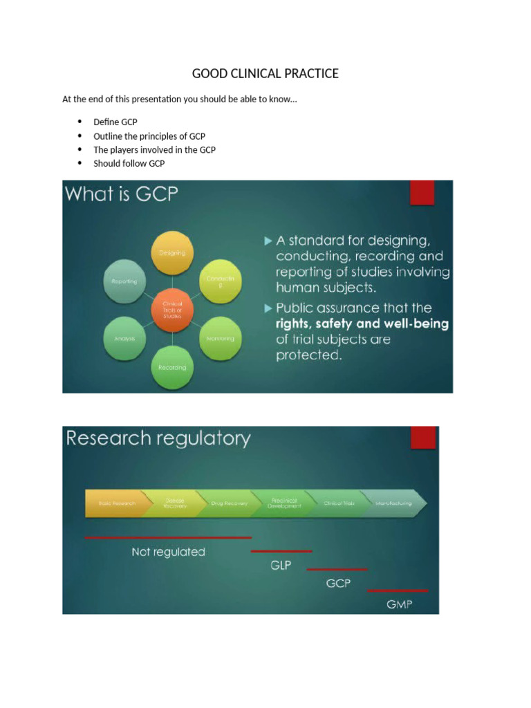 Good Clinical Practice | PDF