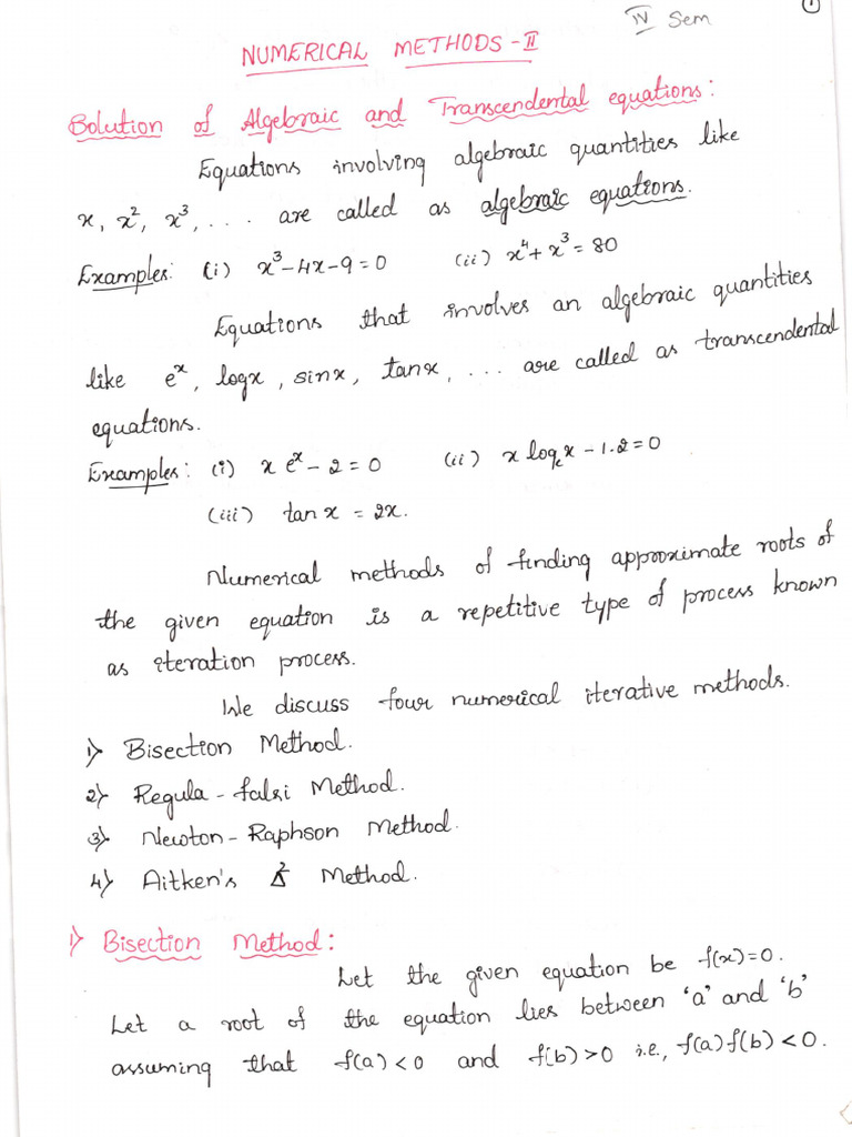 Numerical Methods - II - Rotated | PDF