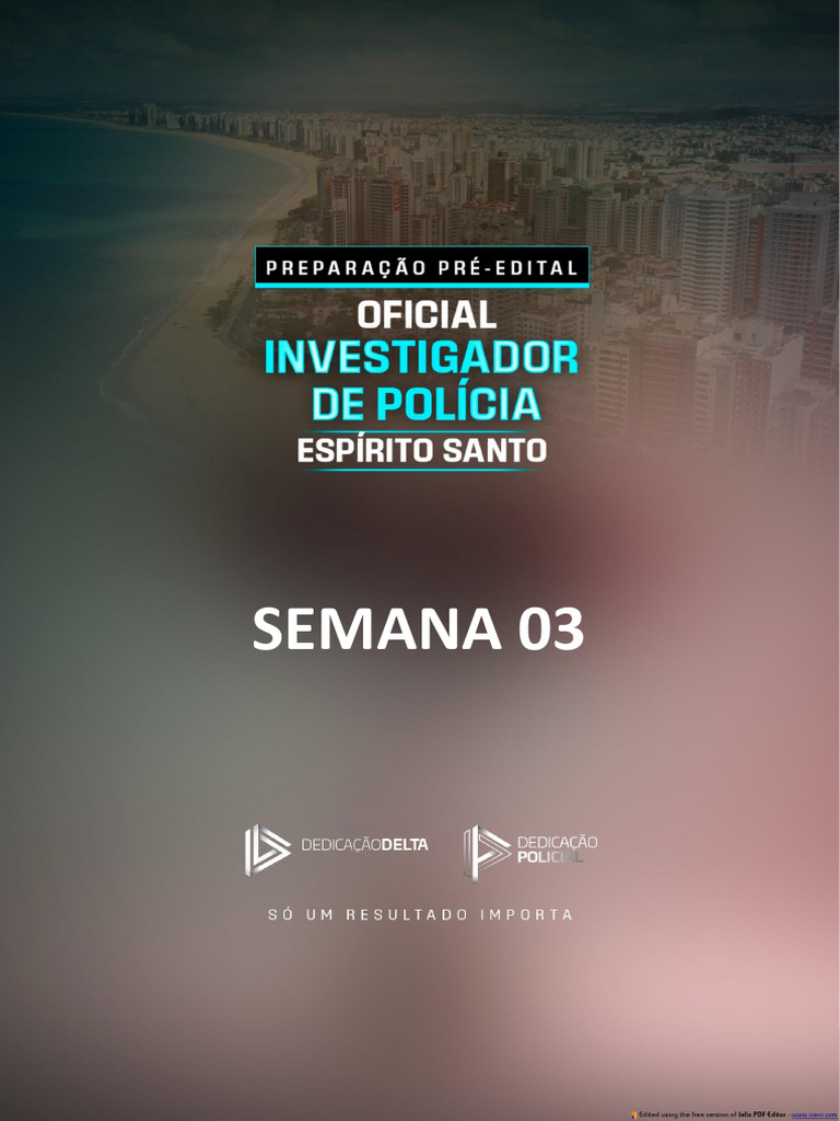 Preparação Semana 03 PC-ES Investigador | PDF