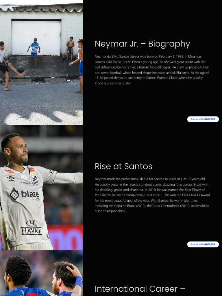 Neymar JR Biography | PDF