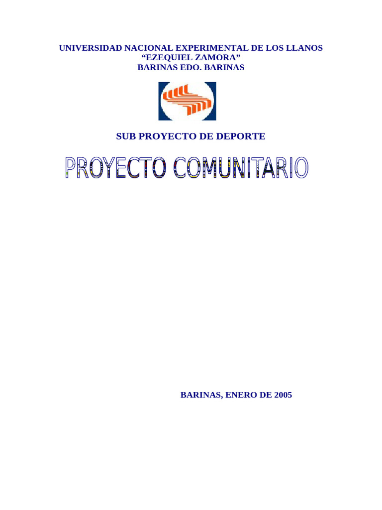 Proyecto Comunitario | PDF | Educación de la primera infancia