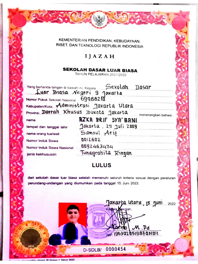 Ijazah SD | PDF