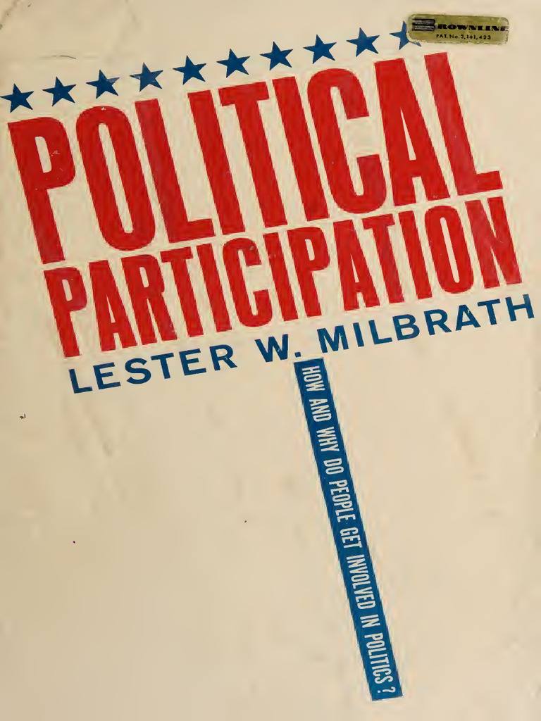 Political Participation How and Why Do People Get Involved - 1965 | PDF ...