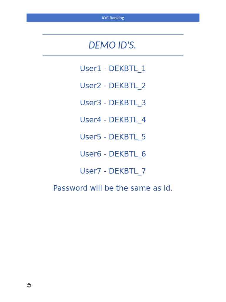 Demo Id | PDF