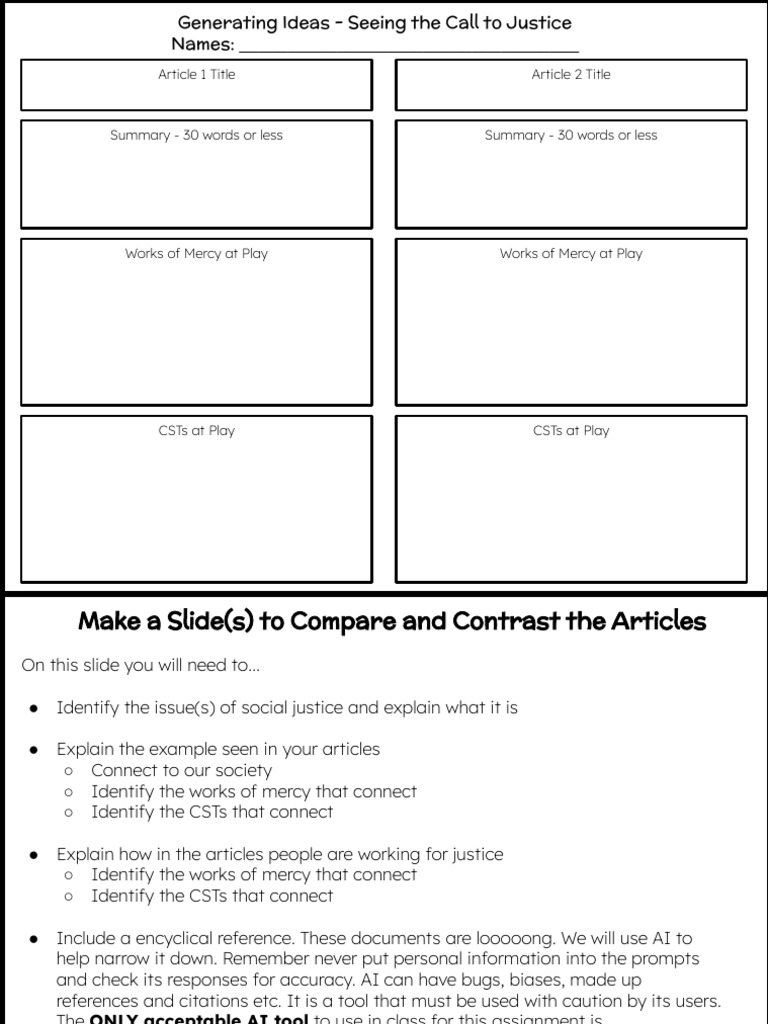 Social Justice and Mercy Analysis | PDF