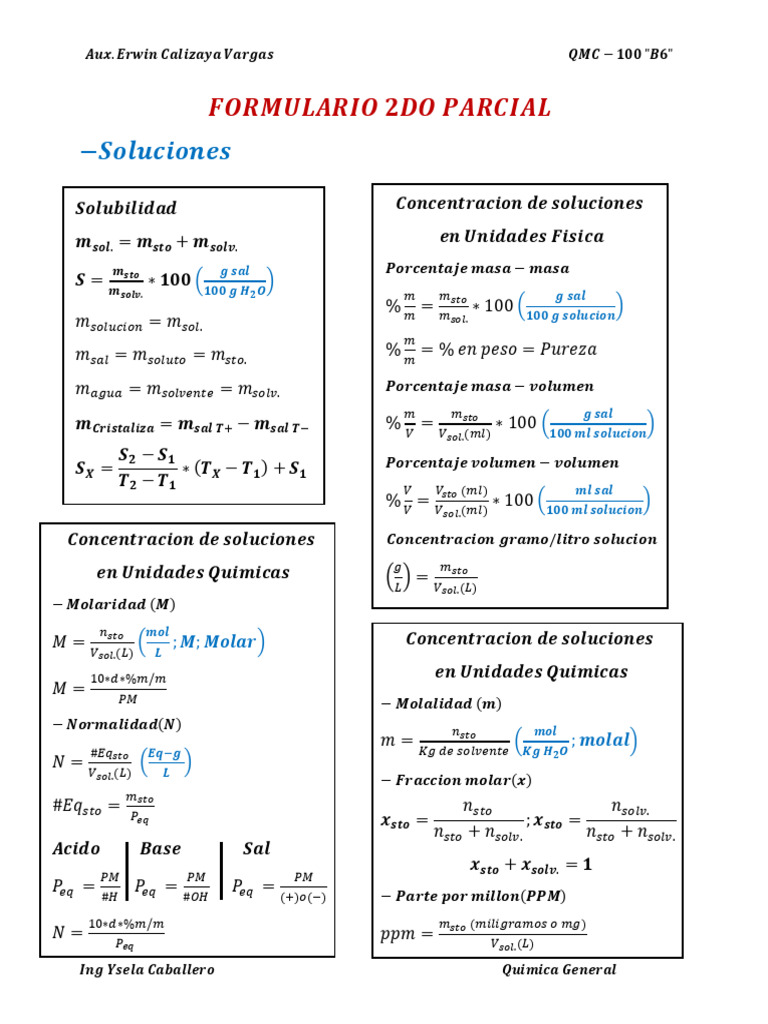 Formulas QMC | PDF