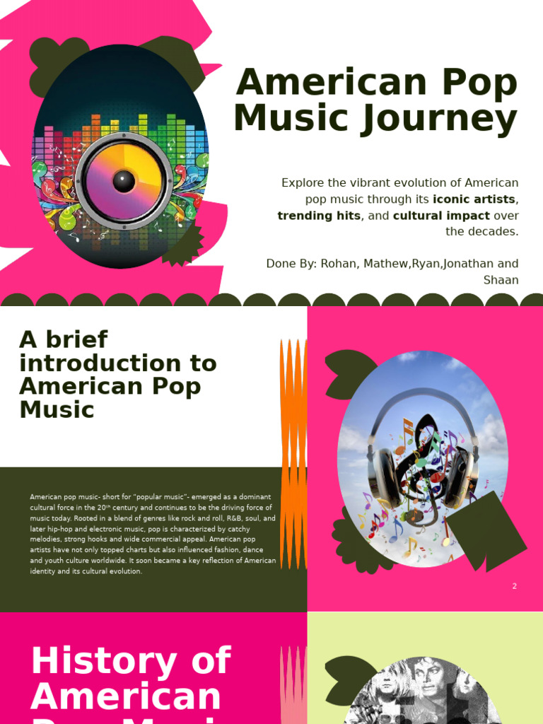 Presentation - American Pop Music Journey | PDF | Pop Music | Rock Music