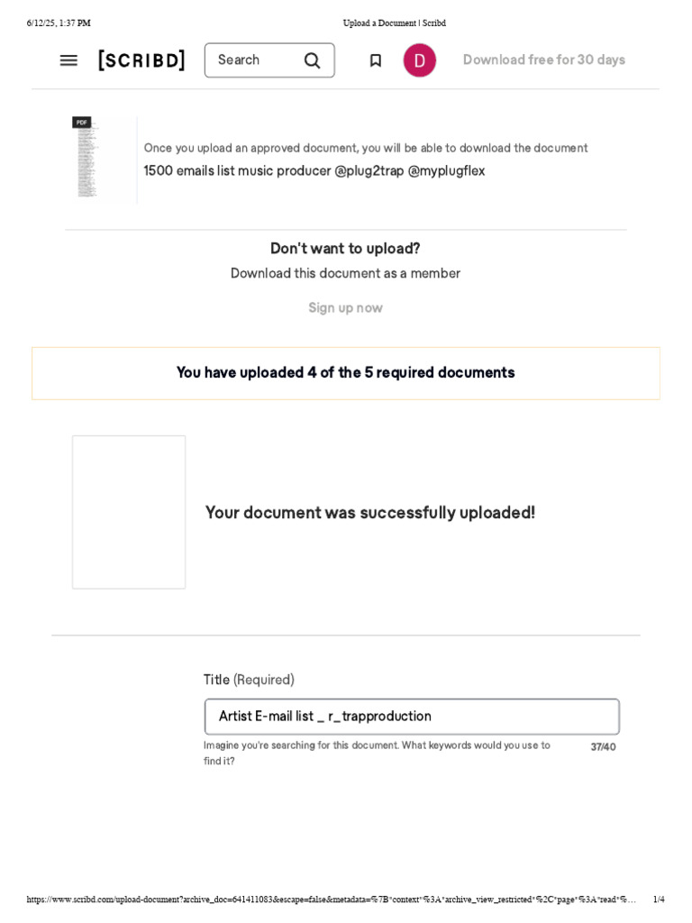 Upload A Document - Scribd | PDF | Scribd | Computing