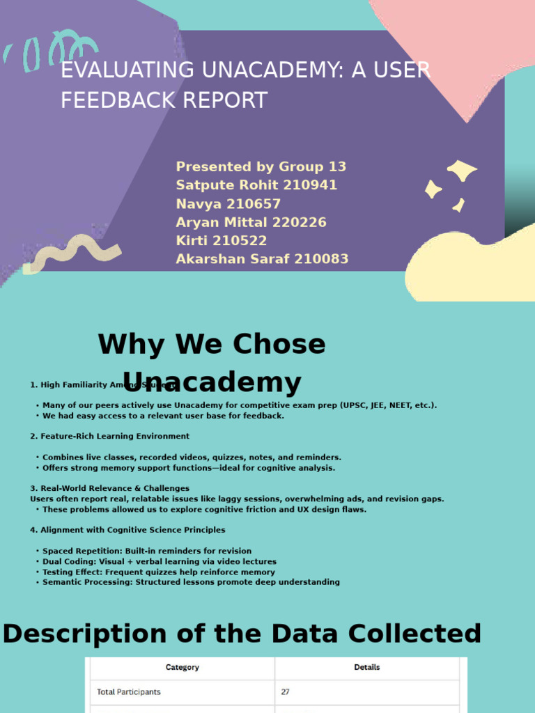 CGS402 Group 13 Presentation | PDF | Usability | Cognitive Science