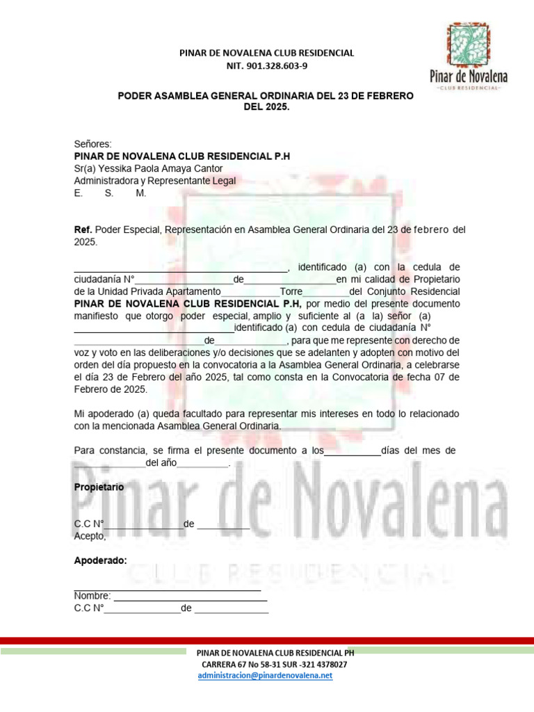 Poder Especial Amplio y Suficiente | PDF