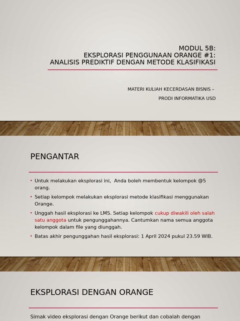 Modul 5B - Eksplorasi Metode Klasifikasi | PDF